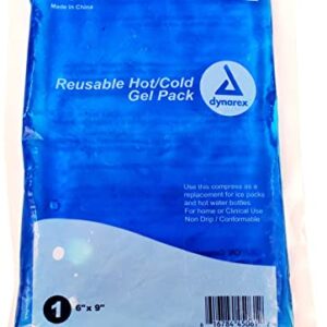 Dynarex 4506 Reusable Hot/Cold Gel Pack, 6" x 9", Pack of 24