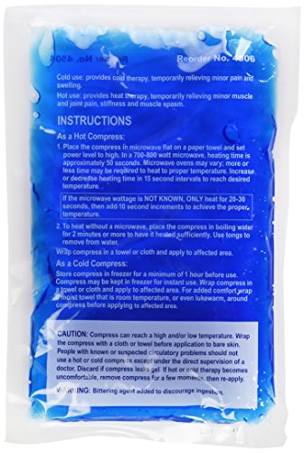 Dynarex 4506 Reusable Hot/Cold Gel Pack, 6" x 9", Pack of 24