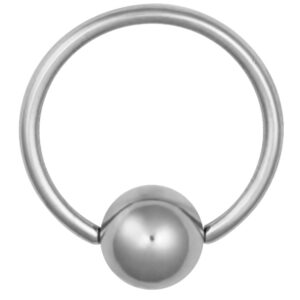 Forbidden Body Jewelry Small Cartilage Hoop Earring: Surgical Steel 5/16 Inch CBR Captive Bead Hoop Ring with 4mm Ball