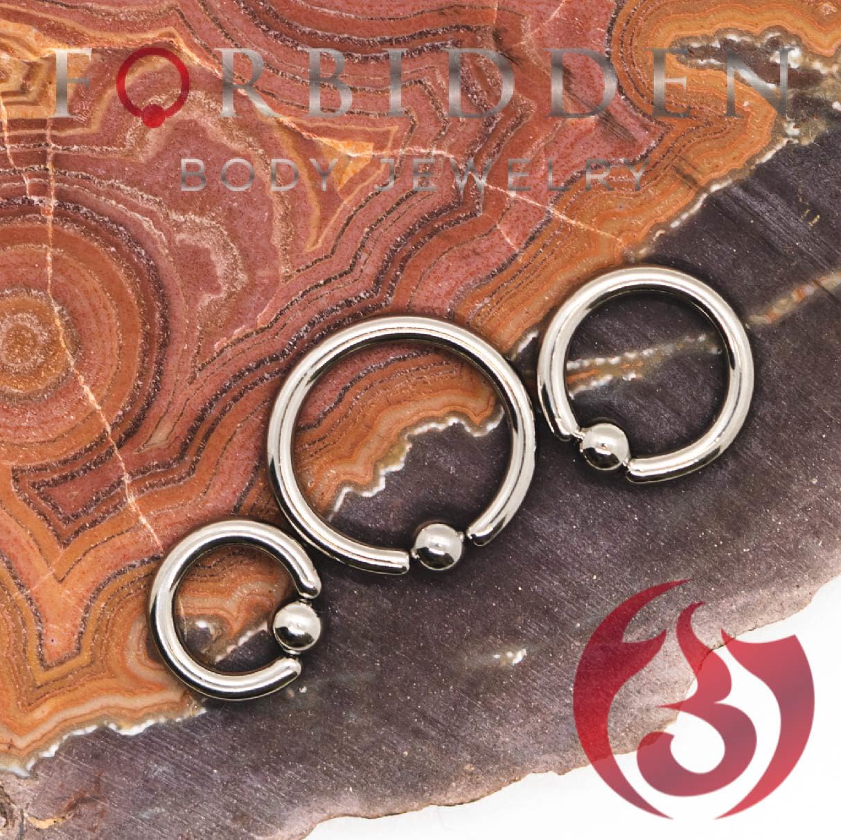 Forbidden Body Jewelry Small Cartilage Hoop Earring: Surgical Steel 5/16 Inch CBR Captive Bead Hoop Ring with 4mm Ball