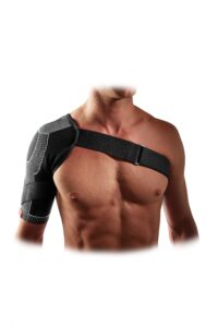 mcdavid shoulder wrap 4-way elastic shoulder wrap for adults. sprains, injuries, support. fits left or right shoulder.