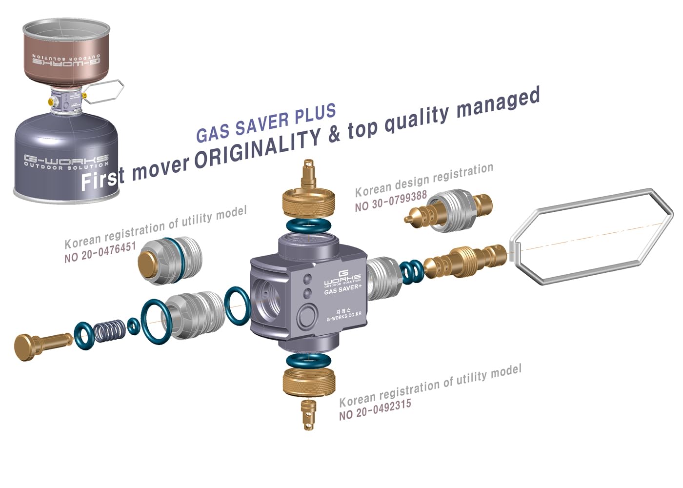 G-WORKS Gas saver plus/Lindal Valve Canister Shifter/Refill Adapter/Air Vent Function