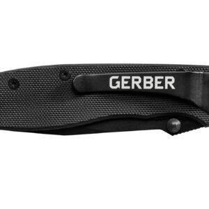 Gerber Gear Air Ranger Pocket Knife - 3.26" Plain Edge Folding Knife - EDC Gear and Equipment - Black