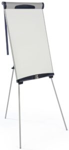 displays2go dry erase tripod easel, 26" x 37" magnetic white board, height adjustable (awbe24st)