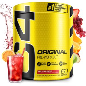 c4 original pre workout powder fruit punch - vitamin c for immune support - sugar free preworkout energy for men & women - 150mg caffeine + beta alanine + creatine - 60 servings