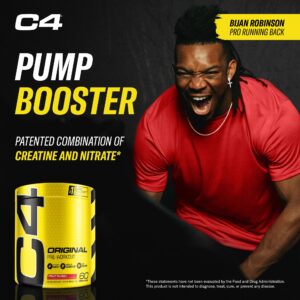 C4 Original Pre Workout Powder Fruit Punch - Vitamin C for Immune Support - Sugar Free Preworkout Energy for Men & Women - 150mg Caffeine + Beta Alanine + Creatine - 60 Servings