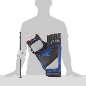 Elevation Adrenalin 4-Tube Hip Quiver, Black/Blue, Right Hand