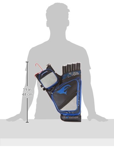 Elevation Adrenalin 4-Tube Hip Quiver, Black/Blue, Right Hand