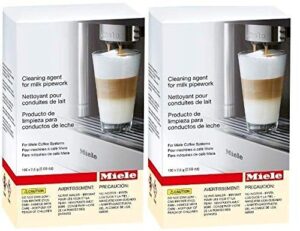 miele 10182210 milk cleaning agent for whole bean coffee systems - pack of 2