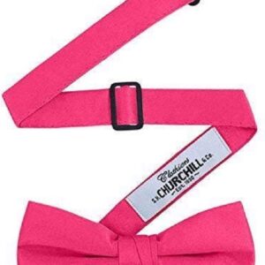 Men's Classic Pre-Tied Formal Tuxedo Bow Tie - S.H Churchill (Hot Pink)