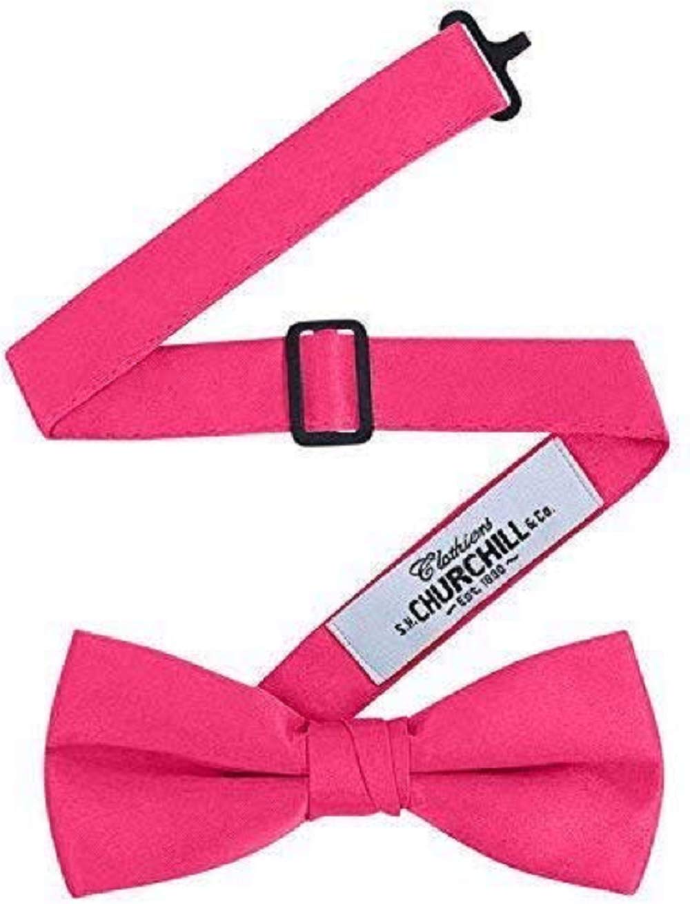 Men's Classic Pre-Tied Formal Tuxedo Bow Tie - S.H Churchill (Hot Pink)