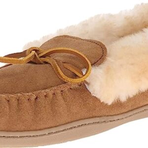 Minnetonka Women's Alpine Sheepskin Slippers, Golden Tan, 8