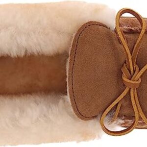 Minnetonka Women's Alpine Sheepskin Slippers, Golden Tan, 8