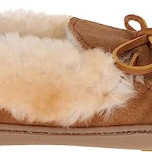 Minnetonka Women's Alpine Sheepskin Slippers, Golden Tan, 8