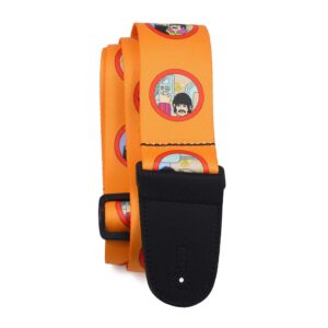 Perri’s Leathers Ltd. - The Beatles - Guitar Strap - Polyester - Yellow Submarine - Official Licensed Product - For Acoustic/Bass/Electric Guitars - Adjustable - Made in Canada (LPCP-6108)