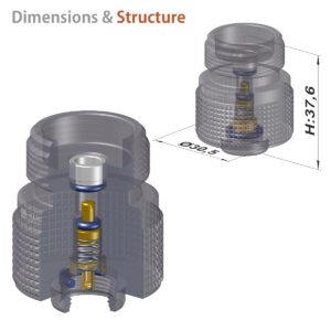 G-WORKS 1lb-SCREW Butane adapter/EPI Adapter/Lindal Valve Canister / 1lb Adapter/Gas Adapter