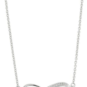 Amazon Essentials 925 Sterling Silver AAA Cubic Zirconia Infinity Mom Pendant Necklace, 18", (previously Amazon Collection)