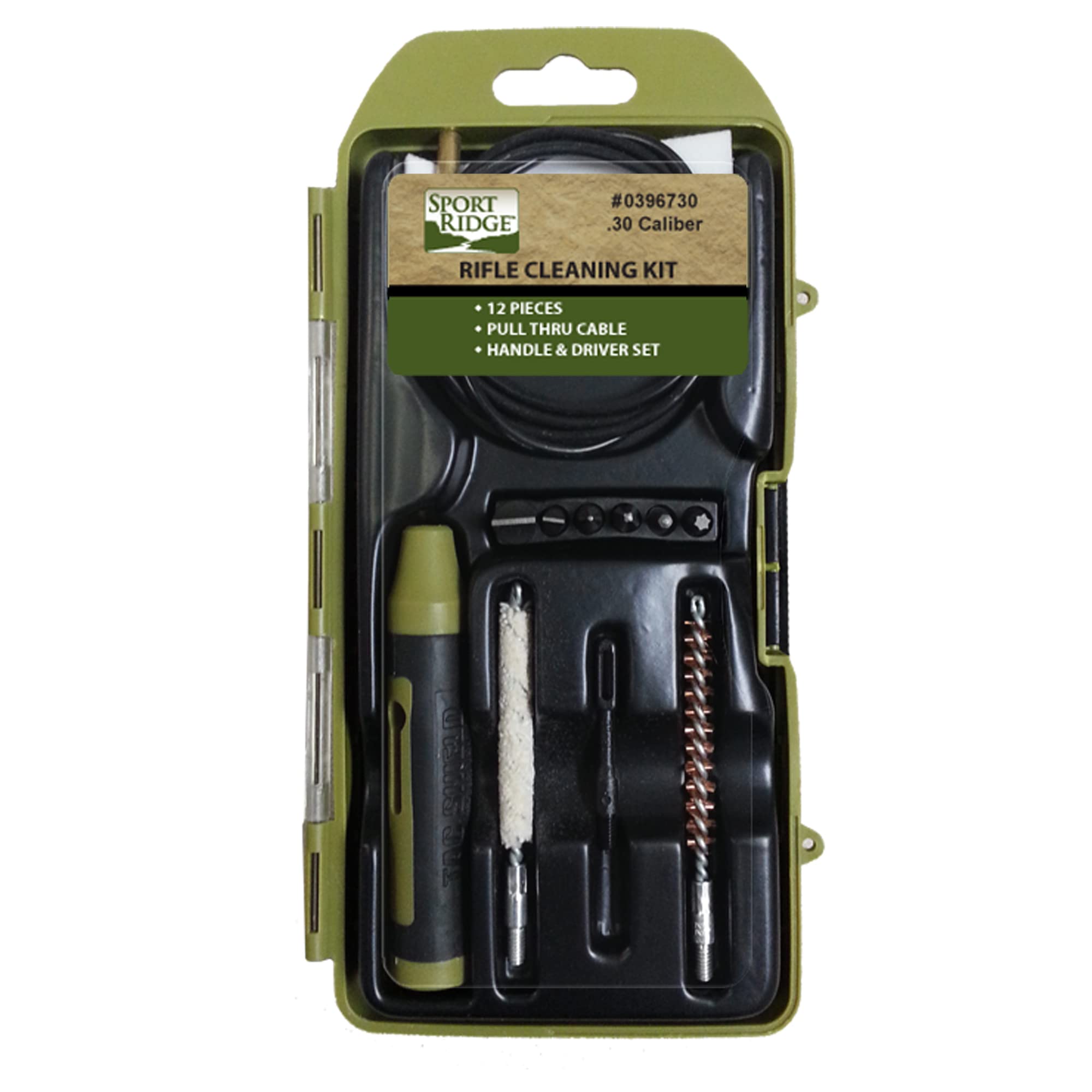 Sport Ridge Caliber Rifle Cleaning Kit (12-Piece), Hard Case (0396730)