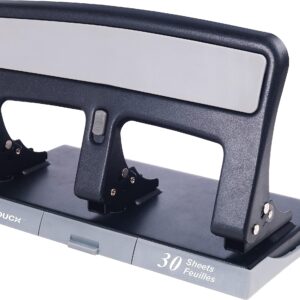 Staples 884279 One-Touch 26614 Heavy-Duty 3-Hole Punch 30-Sheet Capacity Black