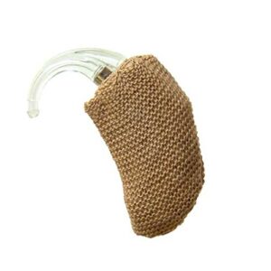 hearing aid light brown sweatband 1" mini