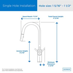 Gerber Plumbing Parma Cafe Pull Down Kitchen Faucet