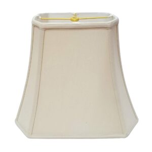 Royal Designs Rectangle Cut Corner Lamp Shade - Beige - (7 x 10) x (12.25 x 18) x 13.25