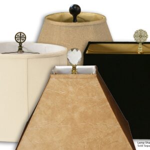 Royal Designs Rectangle Cut Corner Lamp Shade - Beige - (7 x 10) x (12.25 x 18) x 13.25