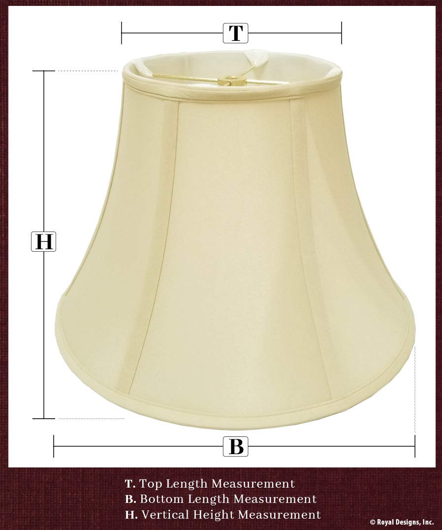 Royal Designs Rectangle Cut Corner Lamp Shade - Beige - (7 x 10) x (12.25 x 18) x 13.25