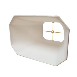 Royal Designs Rectangle Cut Corner Lamp Shade - Beige - (7 x 10) x (12.25 x 18) x 13.25