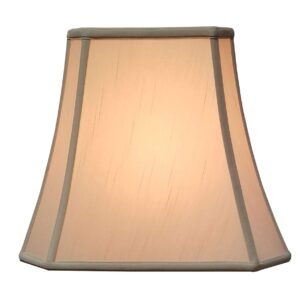 Royal Designs Rectangle Cut Corner Lamp Shade - Beige - (7 x 10) x (12.25 x 18) x 13.25