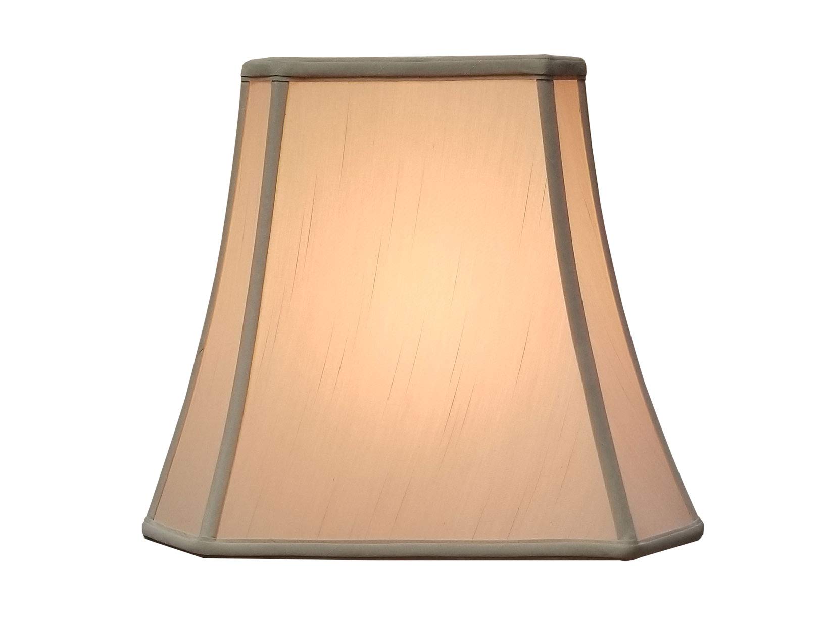 Royal Designs Rectangle Cut Corner Lamp Shade - Beige - (7 x 10) x (12.25 x 18) x 13.25