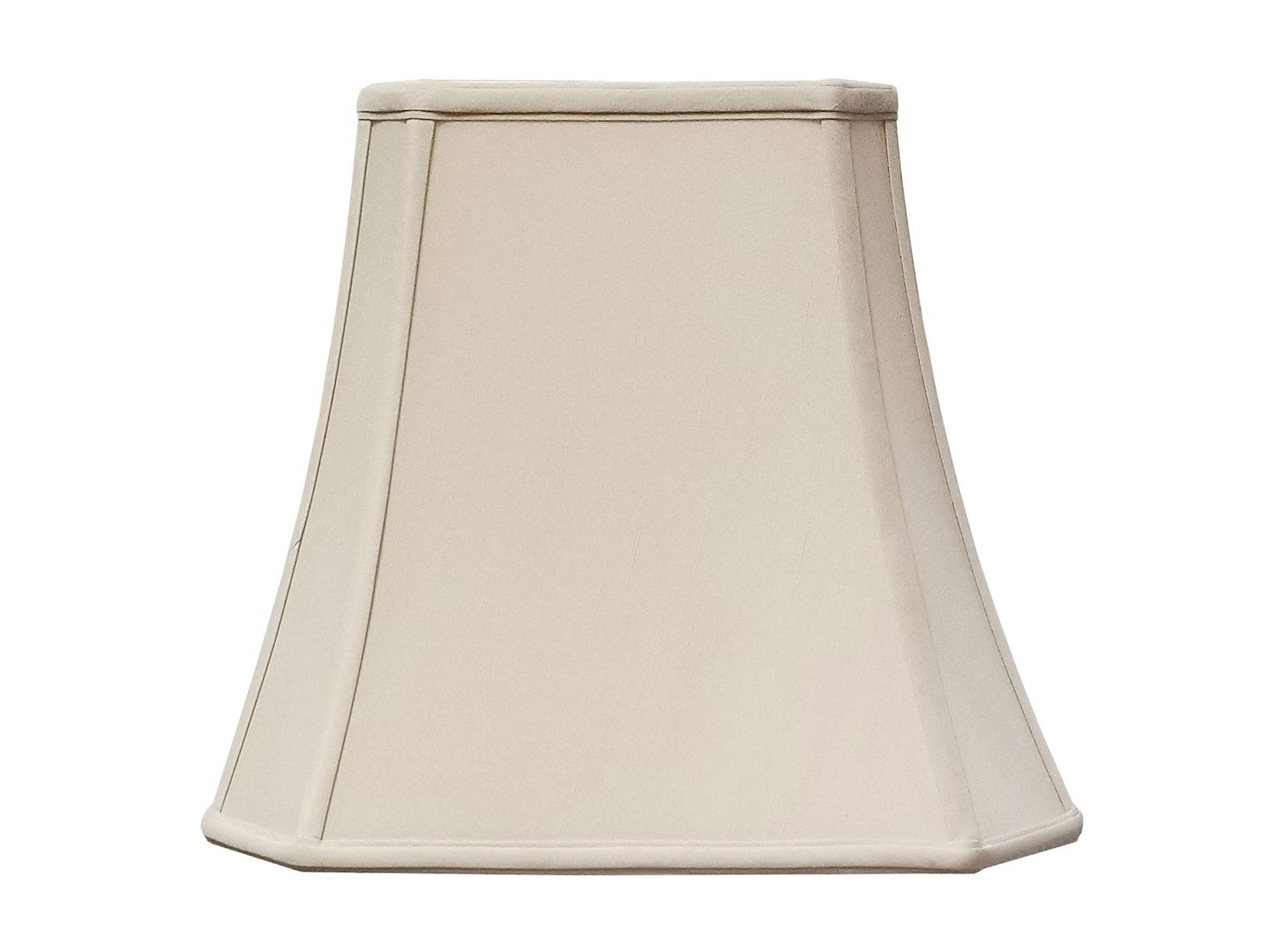 Royal Designs Rectangle Cut Corner Lamp Shade - Beige - (7 x 10) x (12.25 x 18) x 13.25