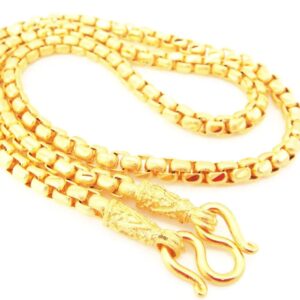 Chain 22K 23K 24K THAI BAHT GOLD GP NECKLACE 24" 50 Grams Jewelry Free Earrings 1 Pair