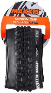 maxxis minion dhf folding dual compound exo/tr tyre - black, 27 x 2.3-inch