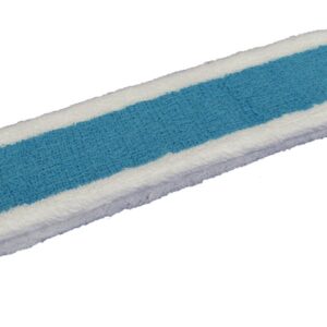 Couver Premium Quality 2 Color Thick Large Wide Headband pro Basketball - White/Sky Blue/White[1 Piece]