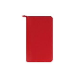 filofax 17-022534 saffiano personal organizer, compact zip, red