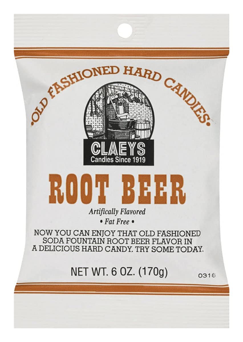 Claeys Old Fashioned Hard Candy - Variety 6 Pack - Horehound and Root Beer - 3 of Each Flavor - 36 Ounces Total