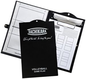 tachikara game plan dry erase volleyball clipboards, black/white