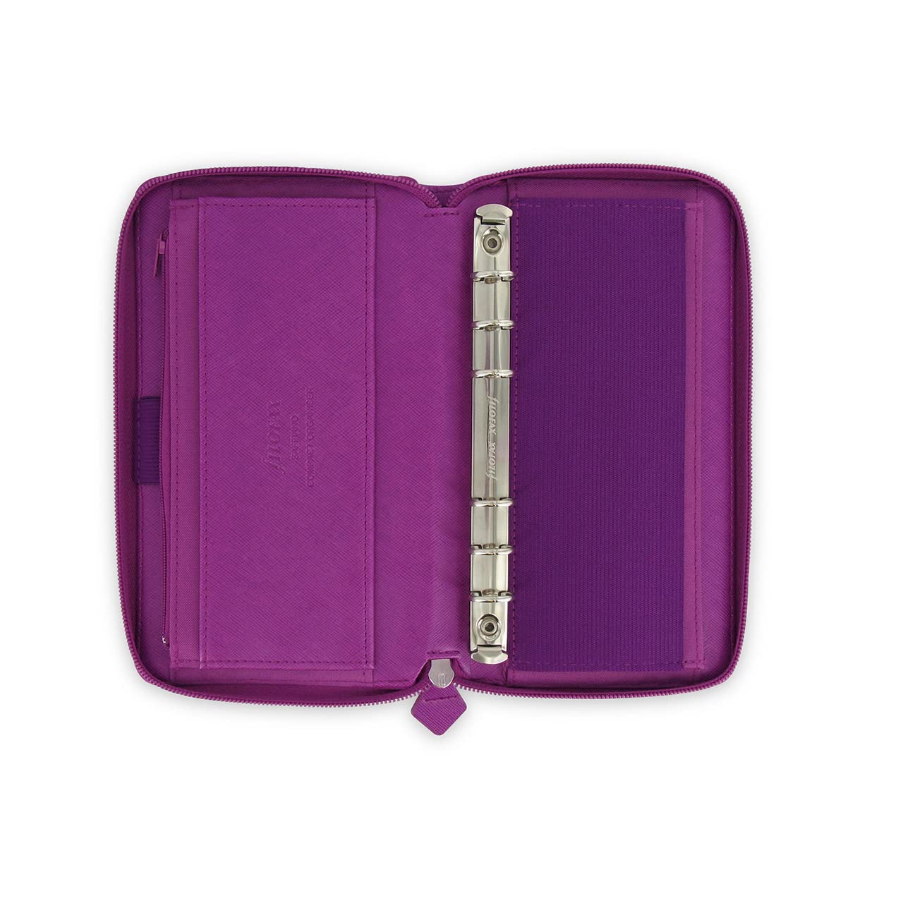 Filofax 17-022535 Saffiano Personal Organizer, Compact Zip, Raspberry