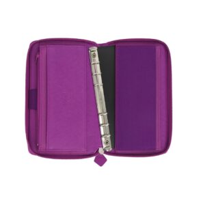 Filofax 17-022535 Saffiano Personal Organizer, Compact Zip, Raspberry