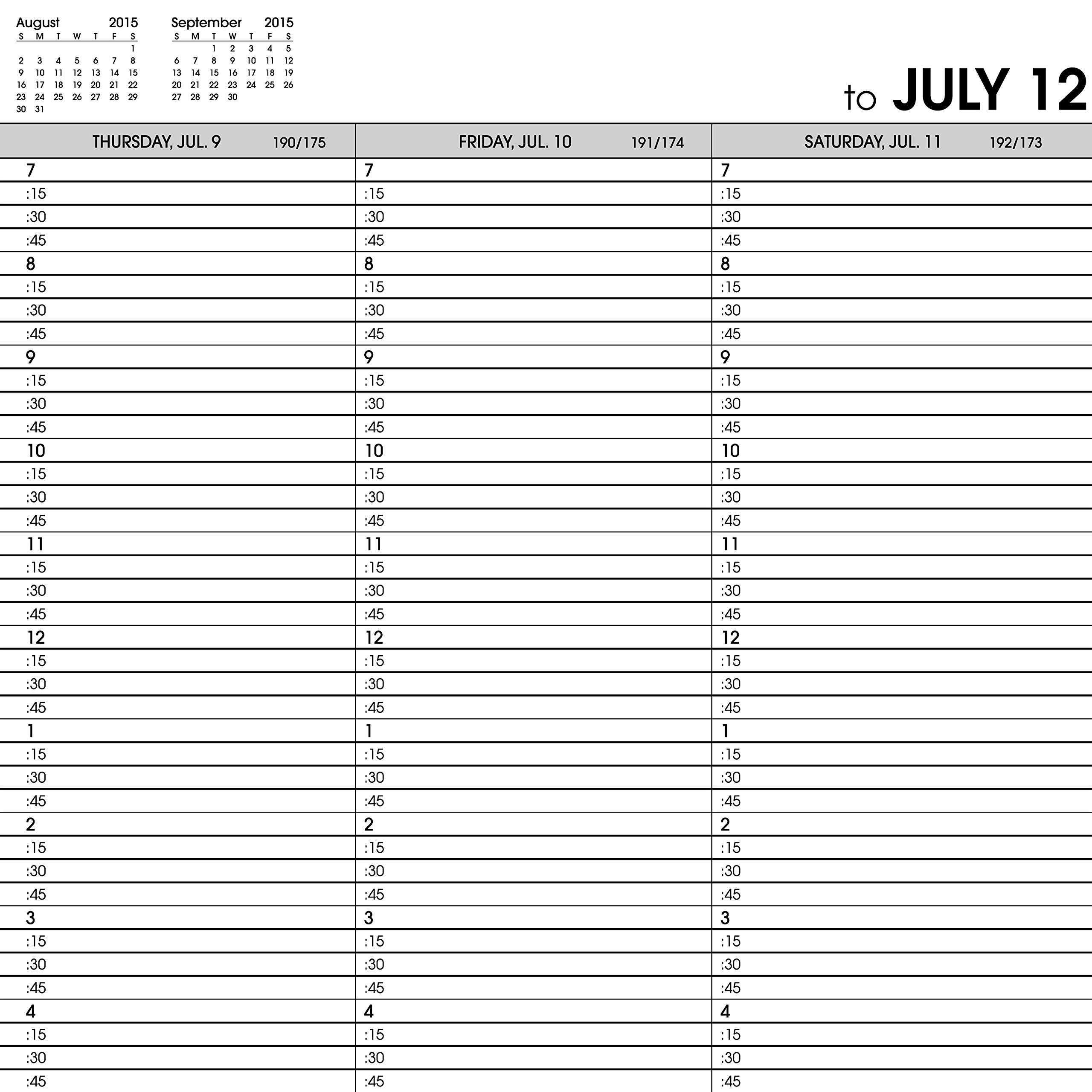 AT-A-GLANCE Weekly Planner/Appointment Book, Academic Year, 14 Months, July 2015–August 2016, 8.25 x 10.88 Inch Page Size (70-957-05)