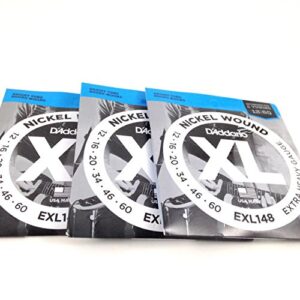 d'addario d'addario exl148 electric guitar strings - extra heavy - 3 pack