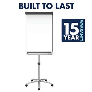 Quartet Easel, Magnetic Whiteboard, 2' x 3', Adjustable, Mobile, Flipchart Holder, Prestige 2, Black Frame (ECM32P2)