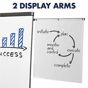 Quartet Easel, Magnetic Whiteboard, 2' x 3', Adjustable, Mobile, Flipchart Holder, Prestige 2, Black Frame (ECM32P2)