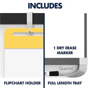 Quartet Easel, Magnetic Whiteboard, 2' x 3', Adjustable, Mobile, Flipchart Holder, Prestige 2, Black Frame (ECM32P2)