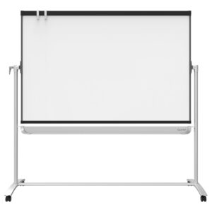 quartet easel, magnetic, 6' x 4', reversible, whiteboard/flipchart, prestige 2 mobile presentation, graphite frame (ecm64p2)