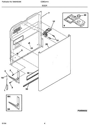 Frigidaire 809006501 Dishwasher Door Seal, White