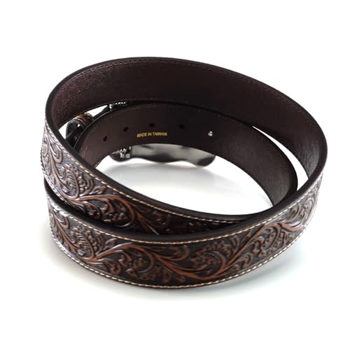 ARIAT Men's Straight Floral Buckle Belt