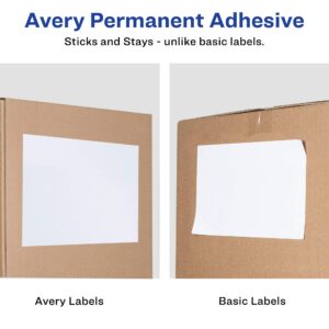 Avery Full Sheet Printable Shipping Labels, 8.5" x 11", White, 250 Blank Mailing Labels (95920)