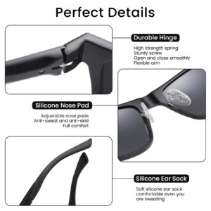 DUCO Polarized Sunglasses for Men Vintage Aluminum Frame Retro Sports Sun Glasses Driving Shades 100% UV Protection 8207